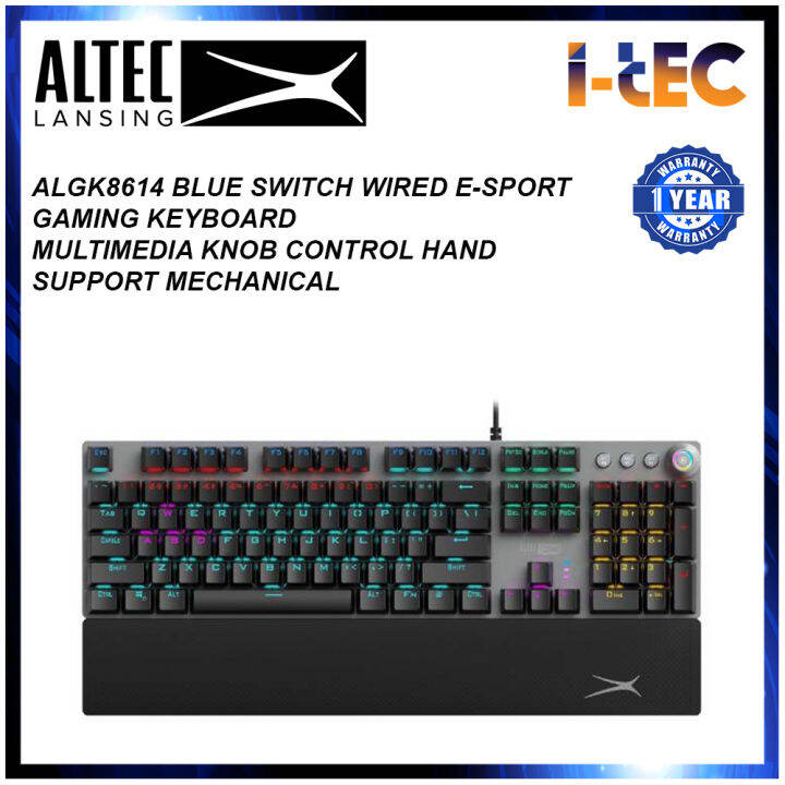 Altec Lansing ALGK8614 BLUE SWITCH WIRED E-SPORT GAMING KEYBOARD | Lazada