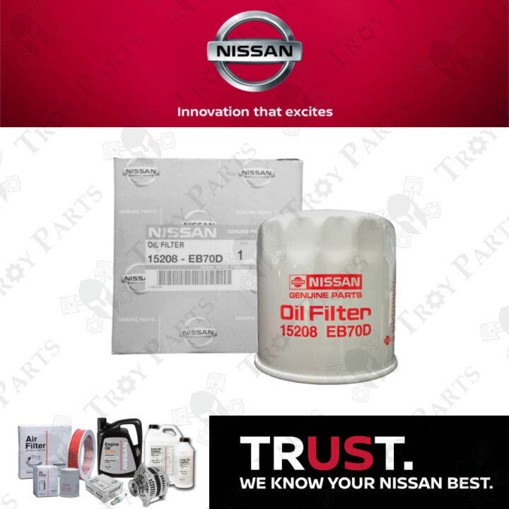 Original Nissan Oil Filter 15208-EB70D for Nissan Navara D40 D40T D23 ...