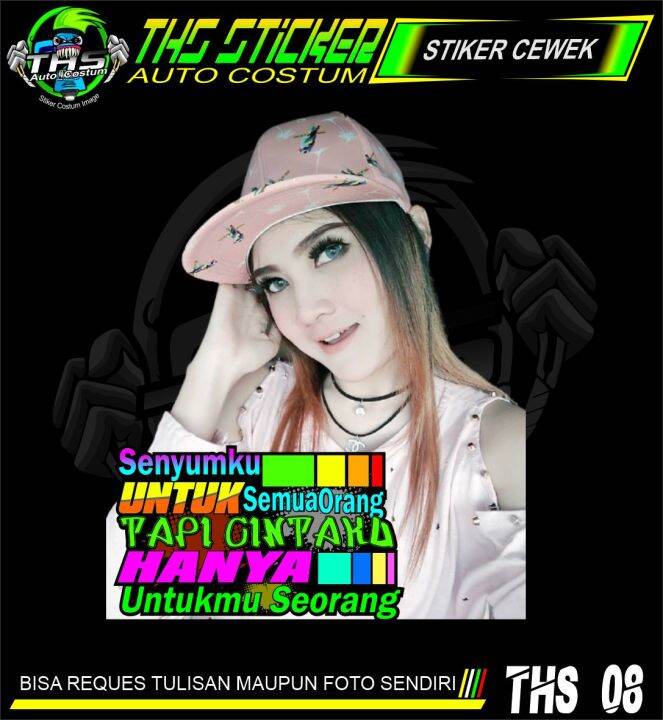 Stiker Cewek Cantik Vector Ukuran Bisa Request Custom Sticker Variasi ...