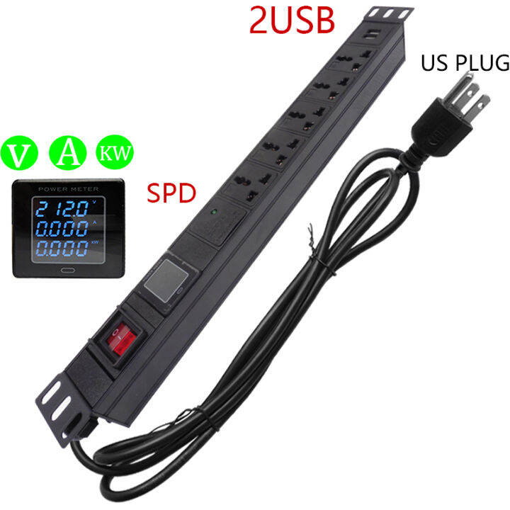 cabinet server pdu power strip with surge protection voltage current ...