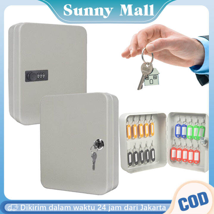 Metal Safety Lock Key Box 20 Key Box Gantungan Kunci Tempat Penyimpanan Kunci Gantung ...