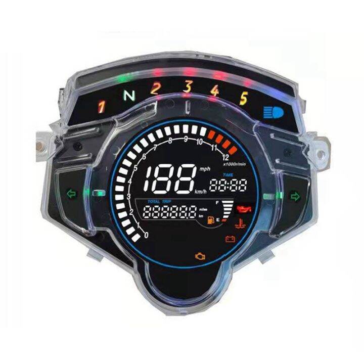 Digital Meter Lcd Speedometer Odometer Tachometer Display for Yamaha ...