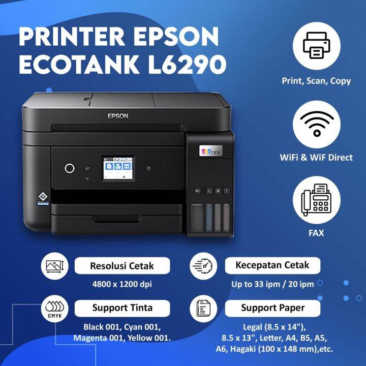Epson EcoTank L6290 A4 Wi-Fi Duplex All-in-One Ink Tank Printer with ...