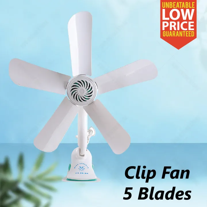 Portable 5 Blade Mini Clip Fan HJ-590A Silent Wind Table Fan / Kipas ...