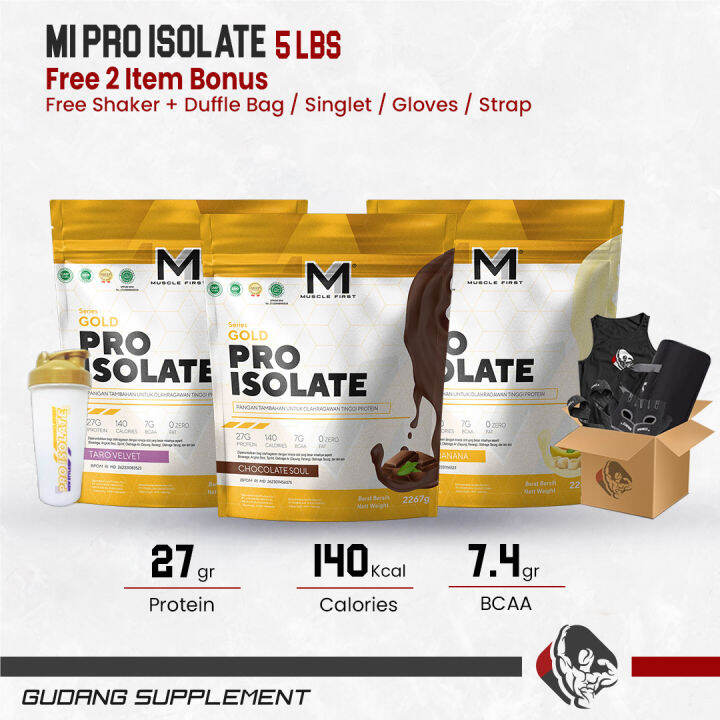 M1 Muscle First Gold Pro Isolate 5 Lbs BPOM Whey Protein Isolate Gudang ...