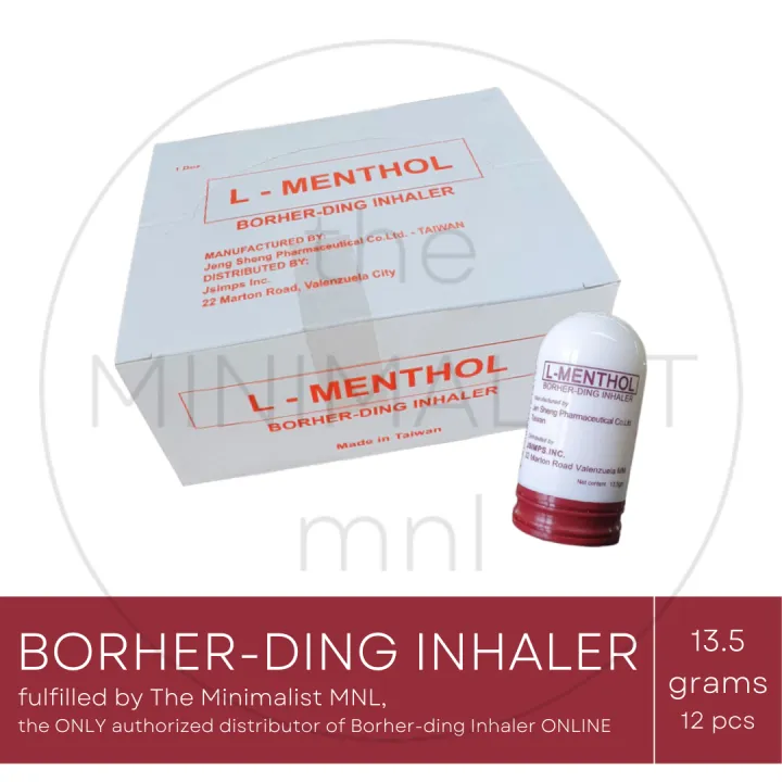 Borher-Ding L-Menthol Inhaler Stick Menthol Stick 13.5 grams by 12s ...