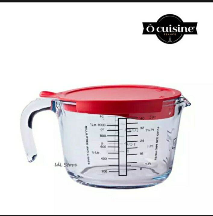 OCUISINE 1L MEASURING JUG WITH PLASTIC LID | Lazada