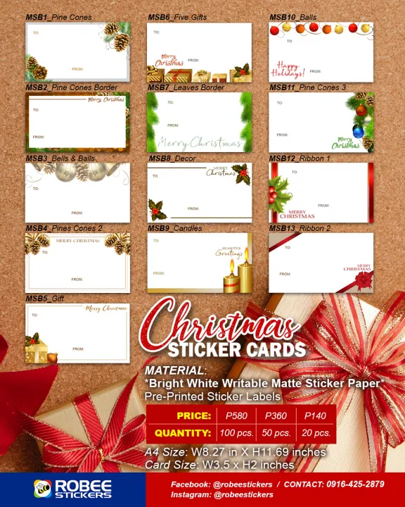 Personalized Sticker Cards Gift Tags to Label Your Gift | Lazada PH