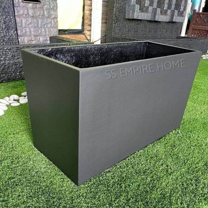 RUDI PB4 Matte Extra Large Fiberglass Planter Box Premium Garden Flower ...