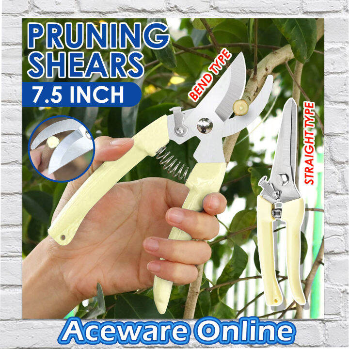 7.5" Garden Non-slip Handle Pruning Shear Snip Tool Pruner Scissor ...