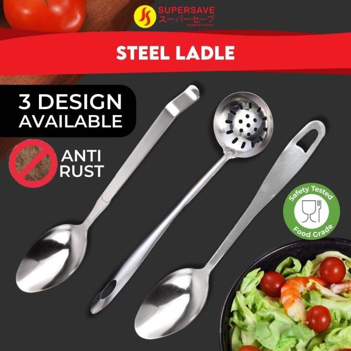 SUPERSAVE Stainless Steel Ladle Large Spoon Buffet Steamboat Kitchen ...