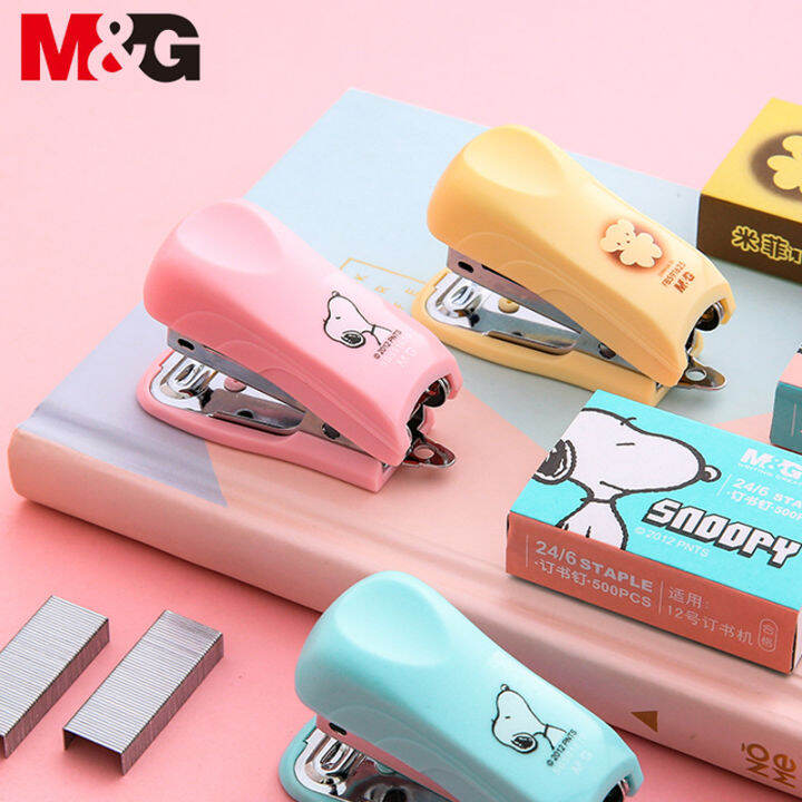 [Ready Stock] M&G Cartoon Portable Mini Stapler Cute Student Hand-Held ...