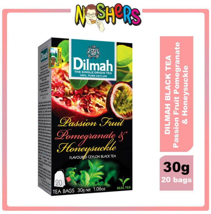 Noshers Dilmah Passion Fruit Pomegranate & Honeysuckle Flavored Black ...