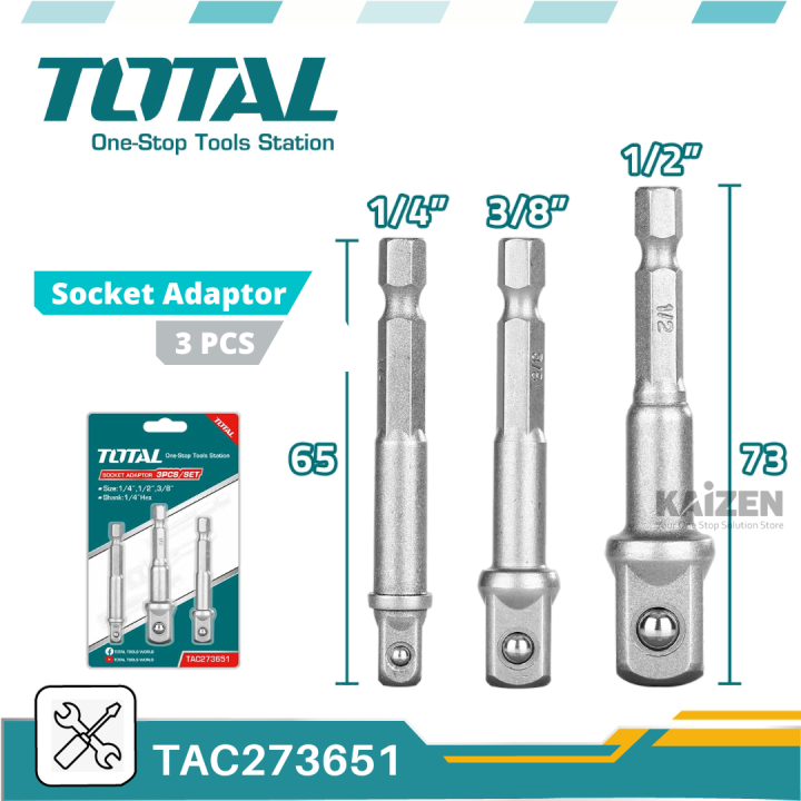 TOTAL TAC273651 3 Pcs Socket Adaptor | Lazada