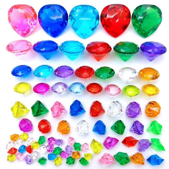 hotx【DT】 10Pcs 1-4cm Faux Chest Pirate Acrylic Gems Paperweight ...