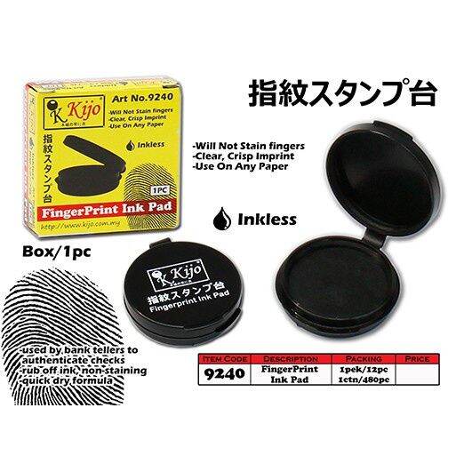 KIJO Finger Print Ink Pad/ Thumb print ink pad/ Finger Stamp Pad 9240 ...