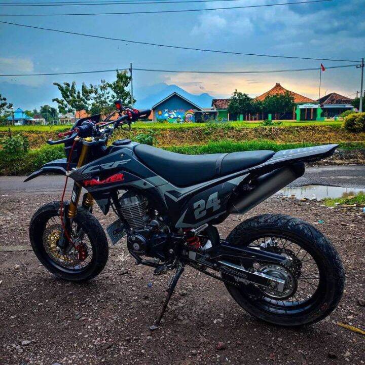 Dekal sticker crf motif abu2 simple kombinasi hologram pelangi | Lazada ...