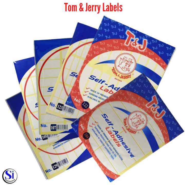 Tom & Jerry Label Ukuran Sedang No.102,104,105,107,122,123,129 | Lazada Indonesia