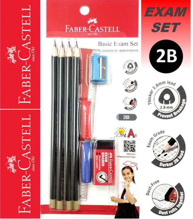 Faber Castell Stationery Set Tri Grip Basic Exam Set / Set Alat Tulis ...