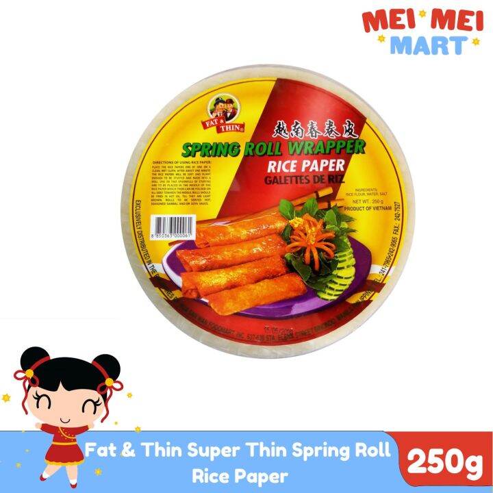 Fat & Thin Super Thin Spring Roll Rice Paper Vietnamese Rice Paper 250g ...