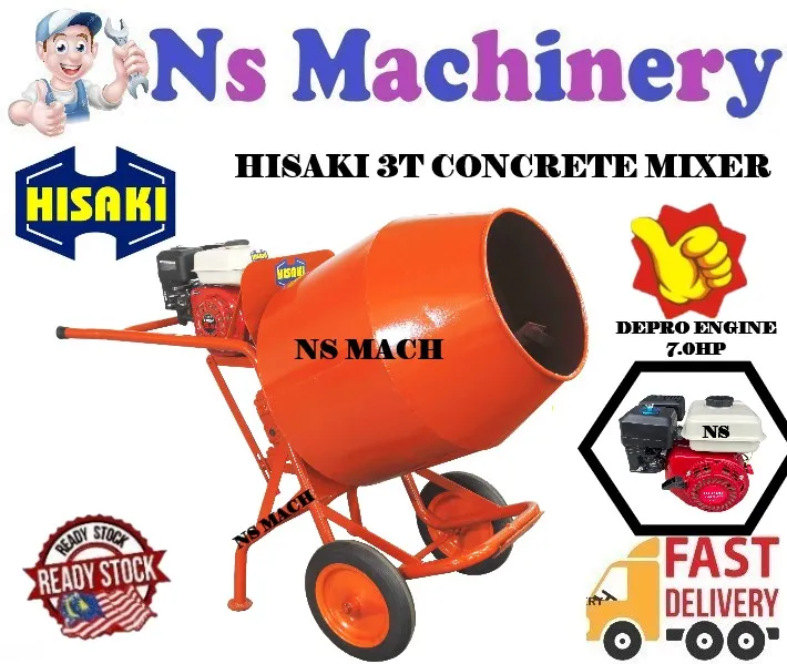 Hisaki Concrete Mini Mixer YMM350 C/W CHINA ENGINE/3T Mini Concrete ...
