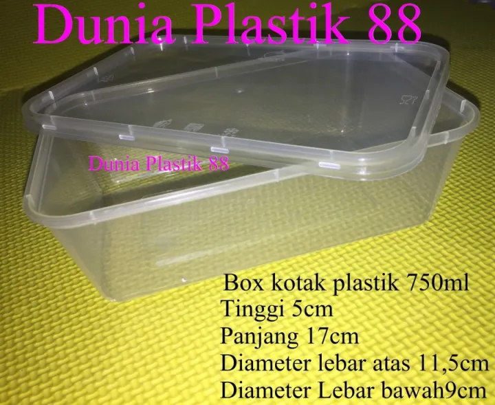 isi25PCS 750ML KOTAK tempat box wadah plastik makanan nasi food packing ...