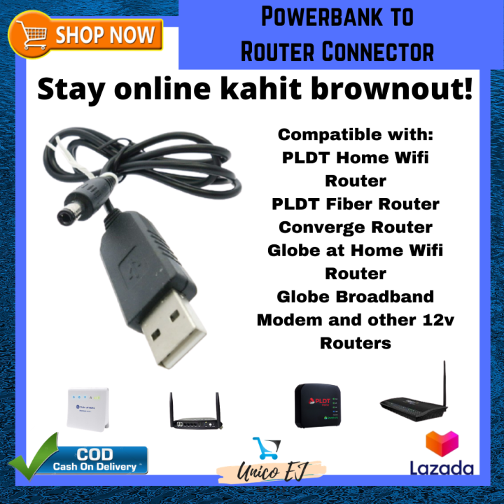 Unico. Powerbank to Router Connector Power bank to Modem Cable- 5V to ...