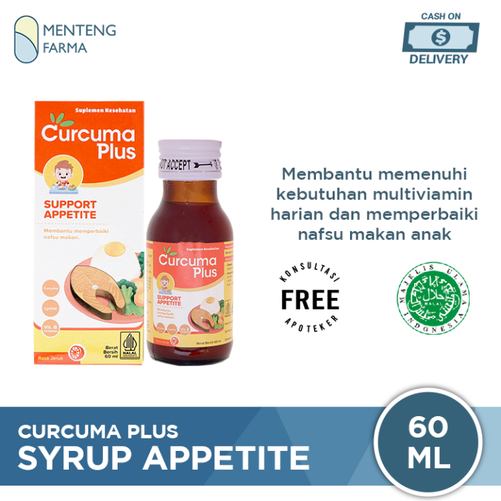 Curcuma Plus Appetite Rasa Jeruk 60 mL - Asupan Penambah Nafsu Makan ...
