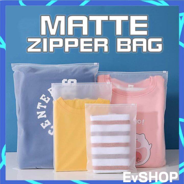 (10 pcs)Matte Zip Lock Transparent Bag Plastic Zip Zipper Waterproof ...