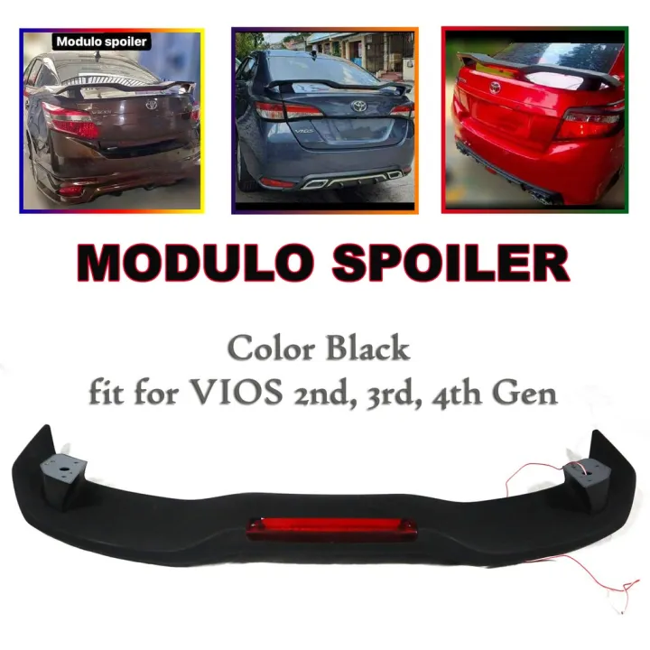 Wy-006 Modulo Spoiler Toyota Vios 2005-2021 Gen2 Gen3 Gen4 Trunk ...