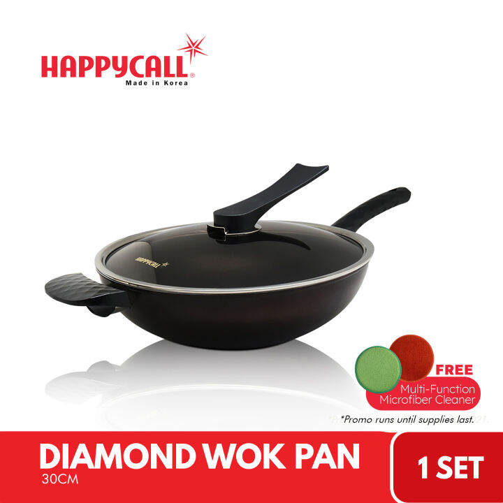 Happycall Diamond Wok with Lid 30cm Not Induction Ready | Lazada PH