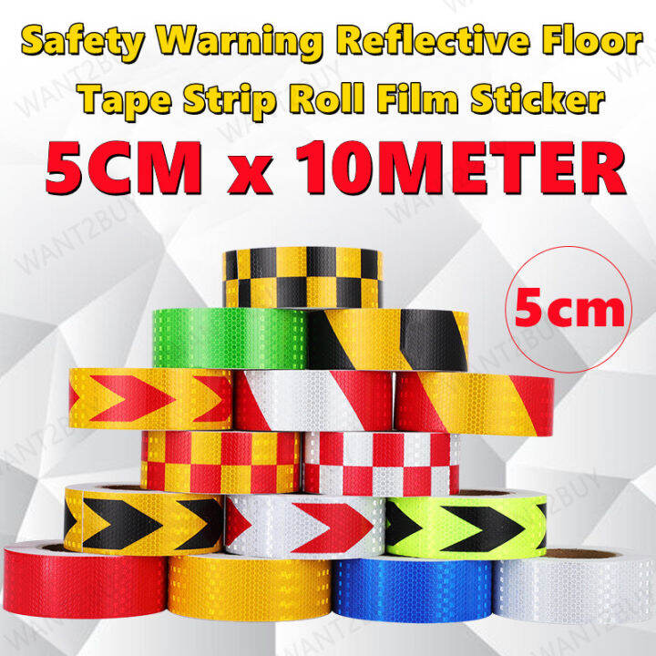5cm x 10 Meter / Roll Arrow Lattice Marking Truck Lorry Car Safety ...