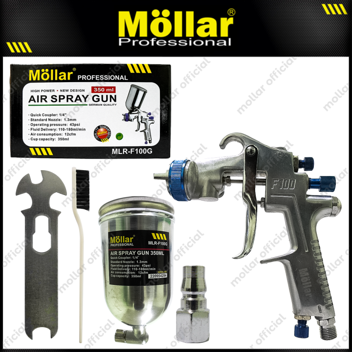 MOLLAR F100G Air Spray Gun F 100 Tabung Atas Semprotan Cat Kompresor ...