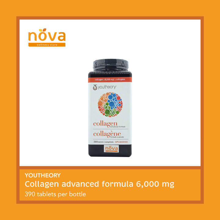 Youtheory Collagen advanced formula 6,000 mg 390 tablets (bottle ...