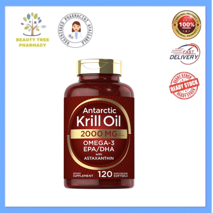 Antarctic Krill Oil 2000mg 120 Softgels Omega 3 with Astaxanthin | Lazada