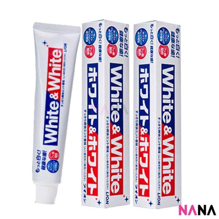 LION White & White Toothpaste (Clean Fresh Mint) 150g x 2pcs | Lazada PH