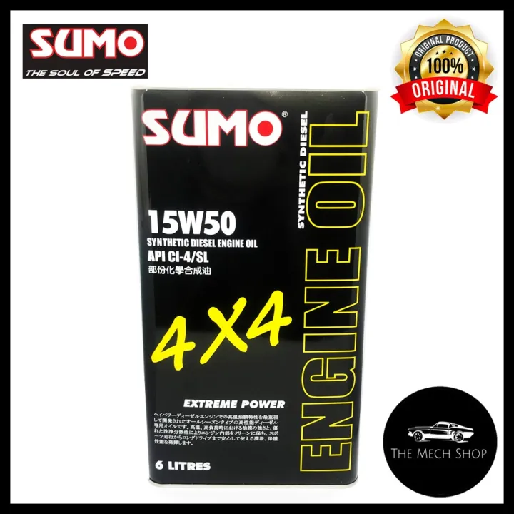 Sumo (API CI-4/SL) Extreme Power 4x4 15W50 Synthetic Diesel Engine Oil (6 Litres) | Lazada