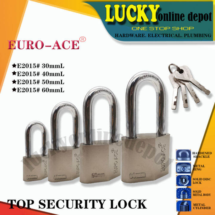 E-2015 EURO-ACE TOP SECURITY LONG PADLOCK | Lazada PH