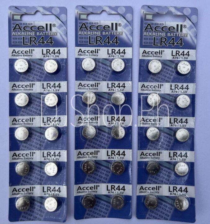 Lr44 A76 1.5v Accell Battery Button cell Battery For watch,clock ...