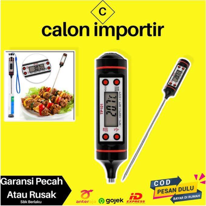 Termometer Digital Makanan Ukur Suhu Panas Dingin Makanan Kopi Daging ...