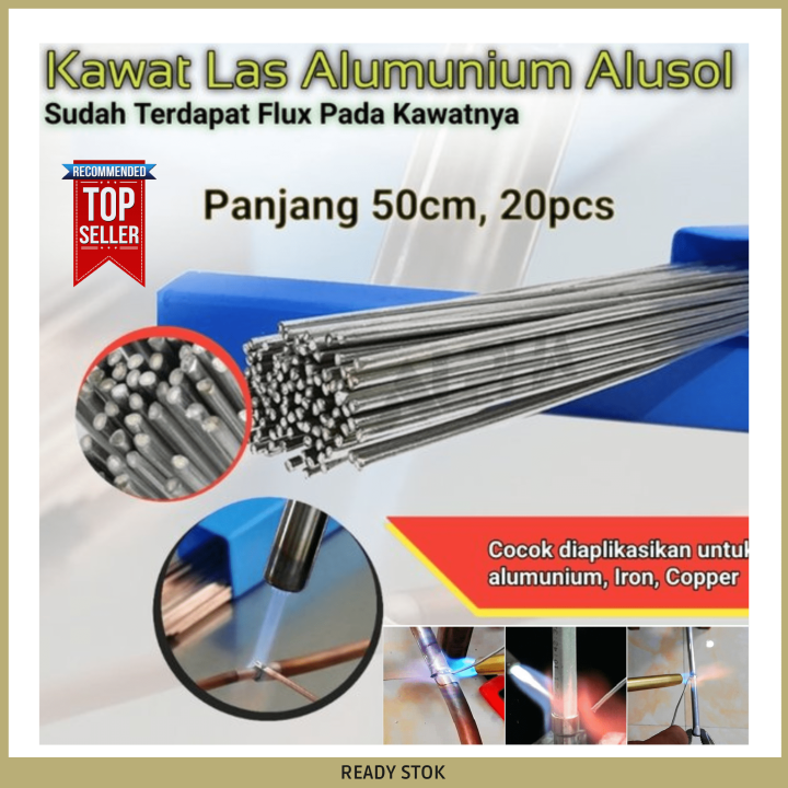 BARU Kawat Las Aluminium Electrode Suhu Rendah 500mm 20PCS - No Color ...