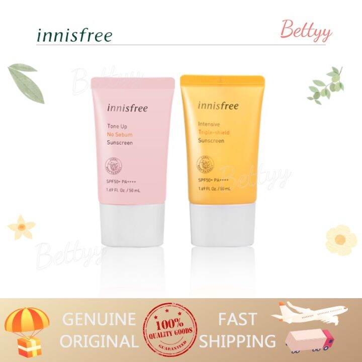 Innisfree Intensive Triple Shield Sunscreen SPF50/PA++ 50ml / Innisfree Tone Up No Sebum ...