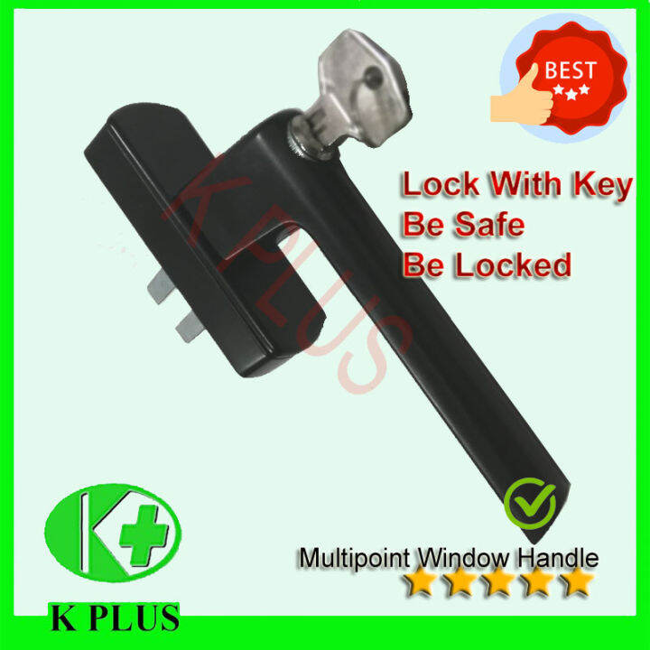 Multipoint window handle with key lock aluminium window handle with ...