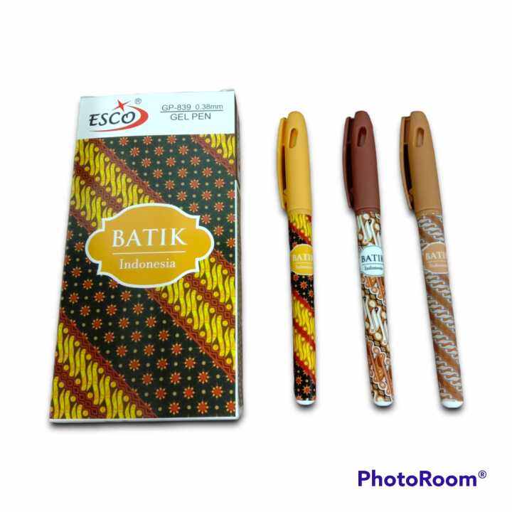 SHINOBI - PEN GEL / PULPEN GEL MOTIF BATIK ISI 12 | Lazada Indonesia