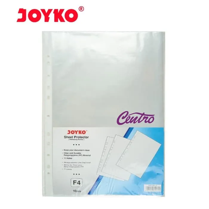 Joyko PP Pocket Sheet Protector Plastik Binder Ordner Isi 10 SHP-202-10 ...