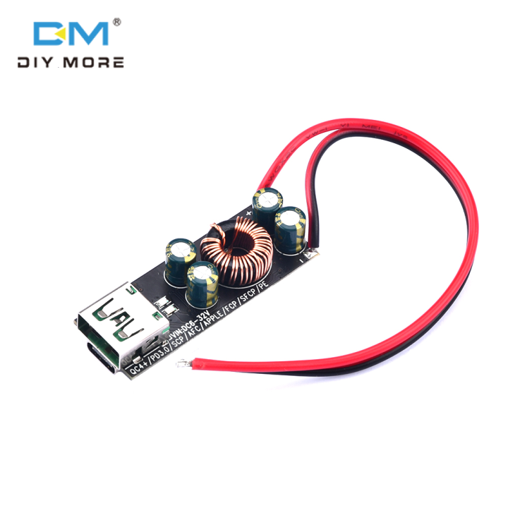 diymore DC-DC Power Buck Module DC6-32V to QC3.0 Fast Charging Single USB Charging Converter ...