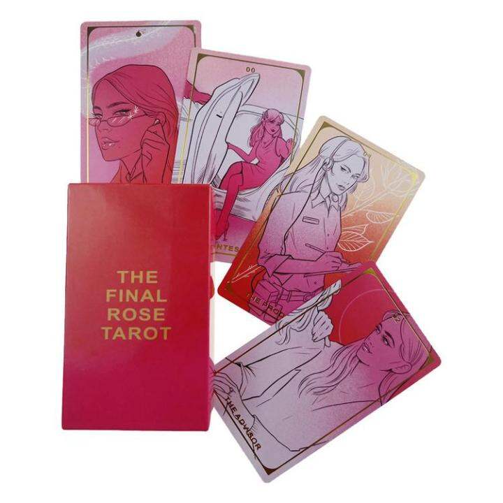 Final Rose Tarot การ์ด Magic ภาษาอังกฤษอ่าน Fate Deck เกมกระดานครอบครัว ...