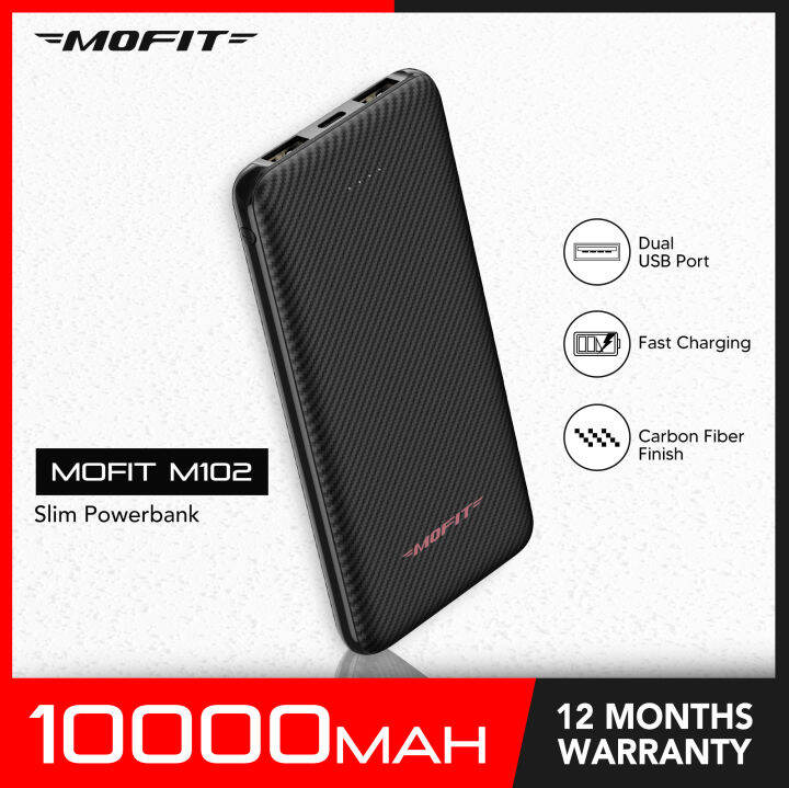 Mofit M102 10000mAh Fast Charging Power Bank with Dual USB Output ...