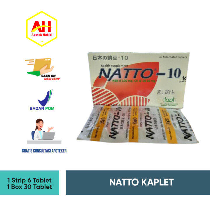 NATTO-10 NATTO 10 NATO BOX 30 KAPLET TABLET LAPI | Lazada Indonesia