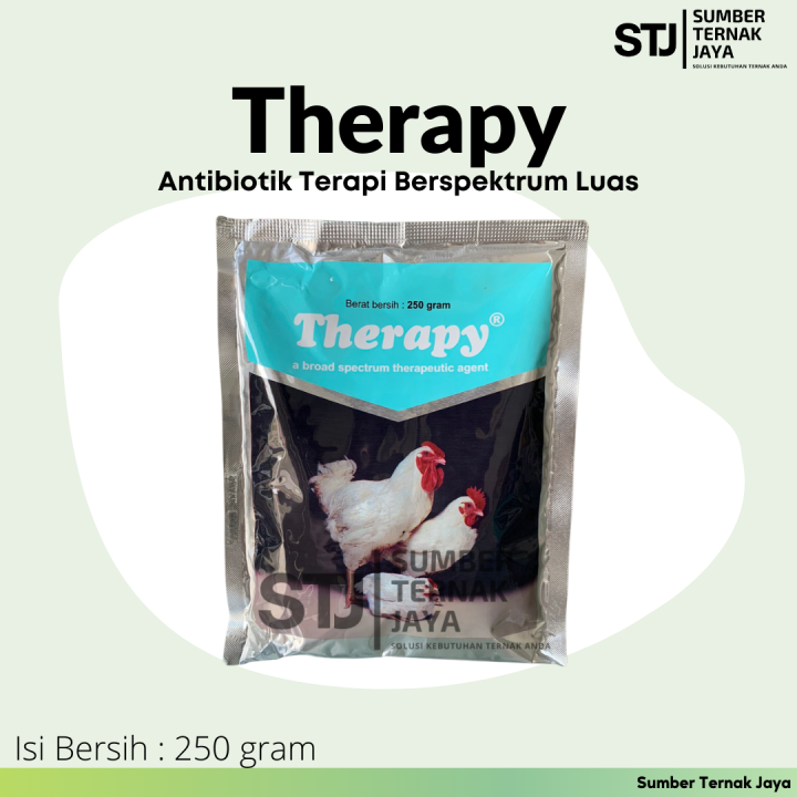 Therapy 250 Gram Obat Antibiotik Ayam Kolera, Pullorum, CRD ...